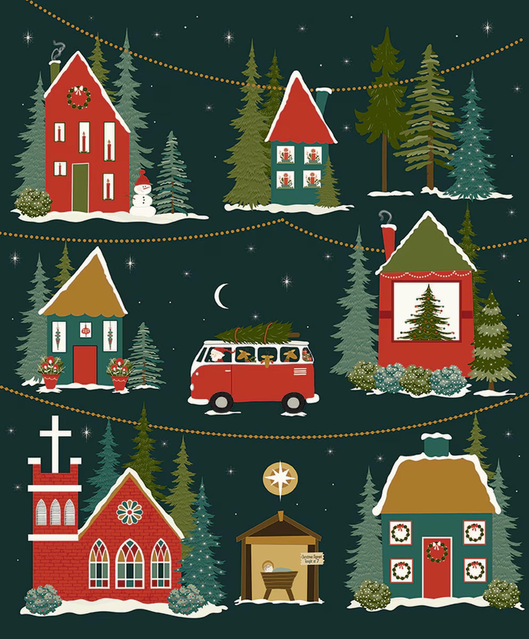 Christmas is in Town Panel 36" Panel P14750-PANEL from Riley Blake by The Panel
