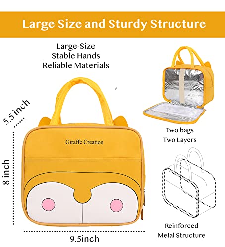 Insulated Lunch Box Bag for Kids, Reusable Durable Lightweight Lunch Bag for Girls Boys, Keep Food Cold/Warm, Corgi Dog