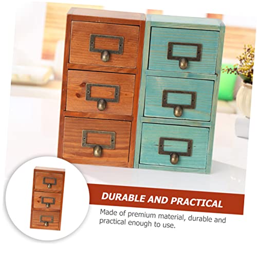 BESTOYARD 1pc Box Storage Box toiletry organizer stacking storage bins storage drawers jewelery organizer storage pull out drawers toiletry containers Wood desk multipurpose office