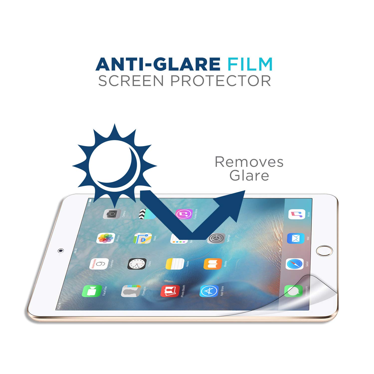 Tech Armor Matte Anti-Glare Film Screen Protector Designed for Apple iPad Mini 5 (2019), iPad Mini 4 (2015) Pack of 3