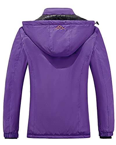 INVACHI Ladies Ski Jackets Waterproof Windproof Winter Coat With Detachable Hood