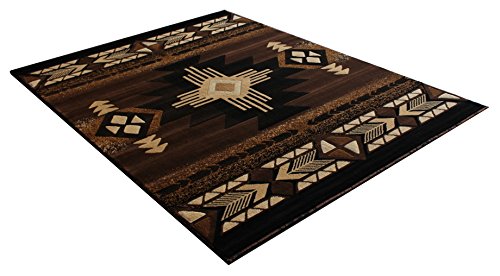 South West Area Rug 5 Feet X 7 Feet Chocolate Design C318
