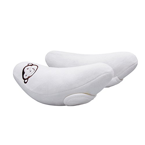 Baby Adjustable Head Neck Support - Banana Shape Travel Pram Pillow Cushion, Headrest for Car Seat Pushchair Stroller Rocker