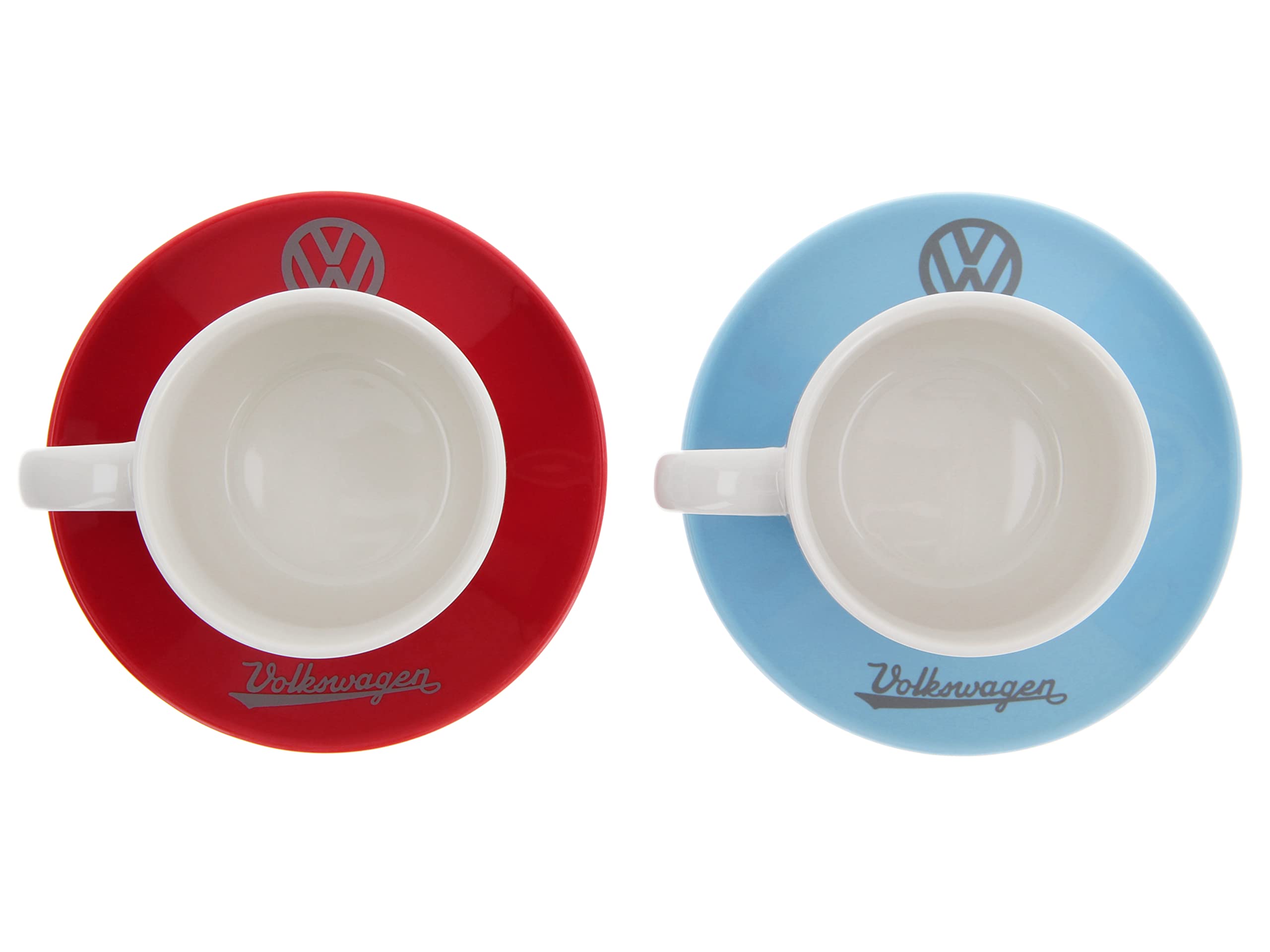 BRISA VW Collection - Volkswagen Espresso Cups Coffee-Tea-Cappuccino Set in T1 Bus Design (Bus Front/2 Colors/2-Piece Set/100ml/3.4 fl oz)