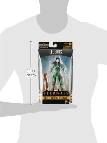 Marvel Legends Series The Eternals 6-Inch Action Figure Toy Sersi, Movie-Inspired Design, Includes 2 Accessories, Ages 4 and Up
