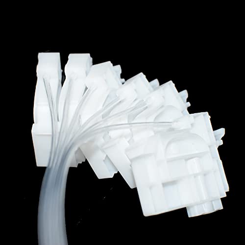 JEJEMI L1800 DTF Printer Dampers for Printer L1800 L1300 L801 L805 L810 L850 L1455 L800 Damper Hose ( Tube Lenth 2 Meter), White and Transparen