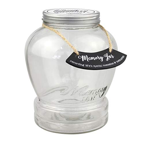 Top Shelf "In Loving Memory" Memory Jar ; Thoughtful Condolence Gift Ideas ; Unique Memorial Gifts ; Keepsakes for Friends and Family ; Kit Comes with 180 Blank Tickets, Pen, and Decorative Lid