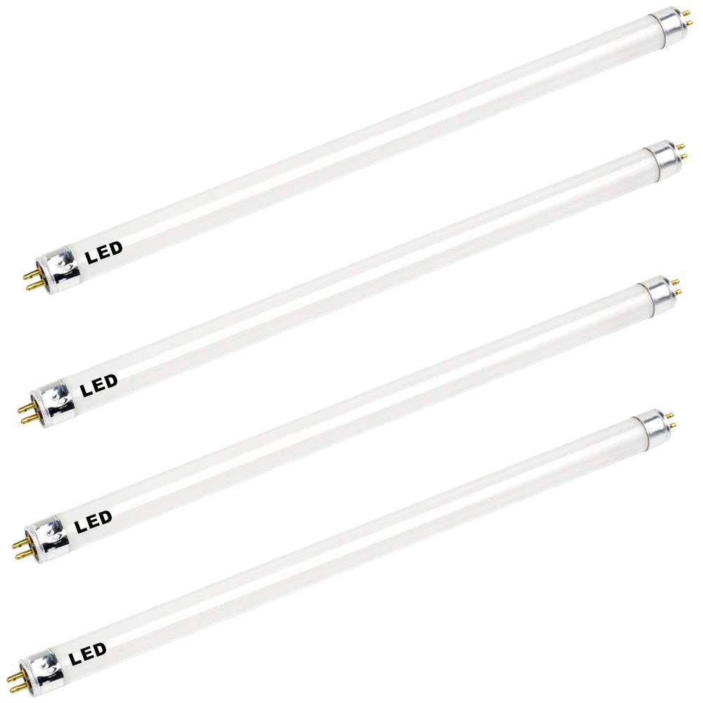 Bluex Bulbs 4 Pack T5 12 Inch LED F8T5WW LED Replacement F8T5 LED 5 Watts 530 Lumens Warm White 3000k F8 T5 Pack of 4 Bulbs
