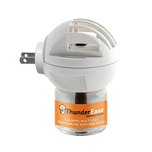 ThunderEase Cat Calming Pheromone Diffuser Kit | Powered by FELIWAY | Reduce Scratching, Urine Spraying, Marking and Anxiety (30 Day Supply)