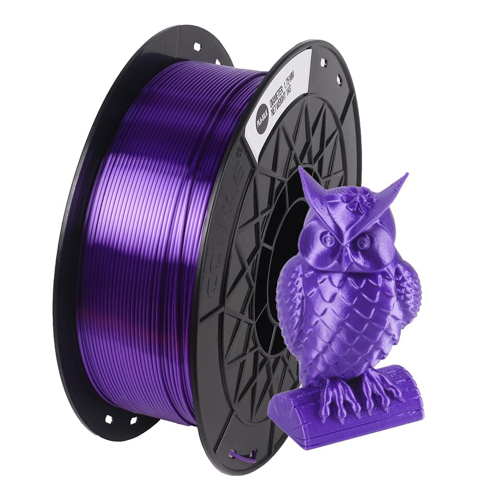 Casnorton CCTREE Silk Filament PLA 1.75MM Clog-Free Shiny 3D Printer Filament for Creality Ender 3 V2 ANYCUBIC Kobra Voxelab Aquila 1kg Spool(2.2lbs)Accuracy +/- 0.03mm