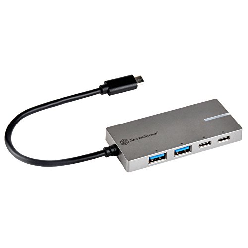 Silverstone SST-EP09C USB 3.1 Type-C Compatible, USB Hub, Charcoal Gray