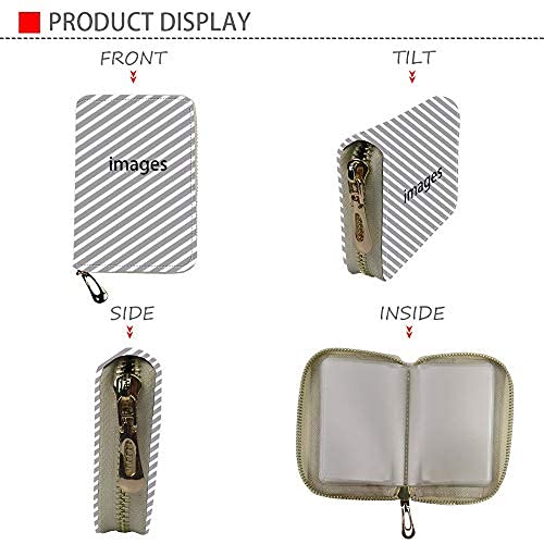 Horeset Galaxy Wolf Zipper Credit Card Wallet RFID Holder ID Card Window Security Travel Wallet PU Leather for Women Ladies Girls Men
