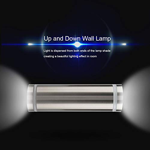 OhhGo 1Pc Up and Down Wall Light Indoor Outdoor Home Garden Lawn Decor Lamp LED Bulbs Included