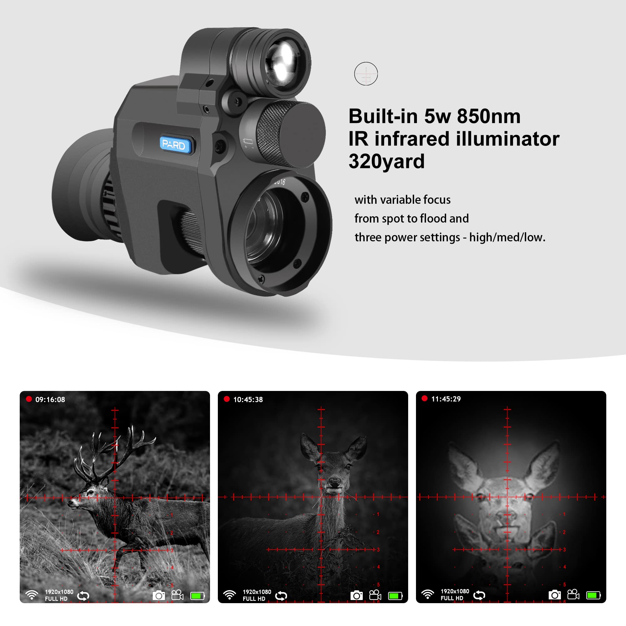 BESTSIGHT Pard NV007V Night Vision Scope 1080p HD WiFi Camera Camcorder Function Night Vision Scope Digital Night Vision- Including 32G SD Portable Day&Night Mode for Hunting Night Vision,Observation