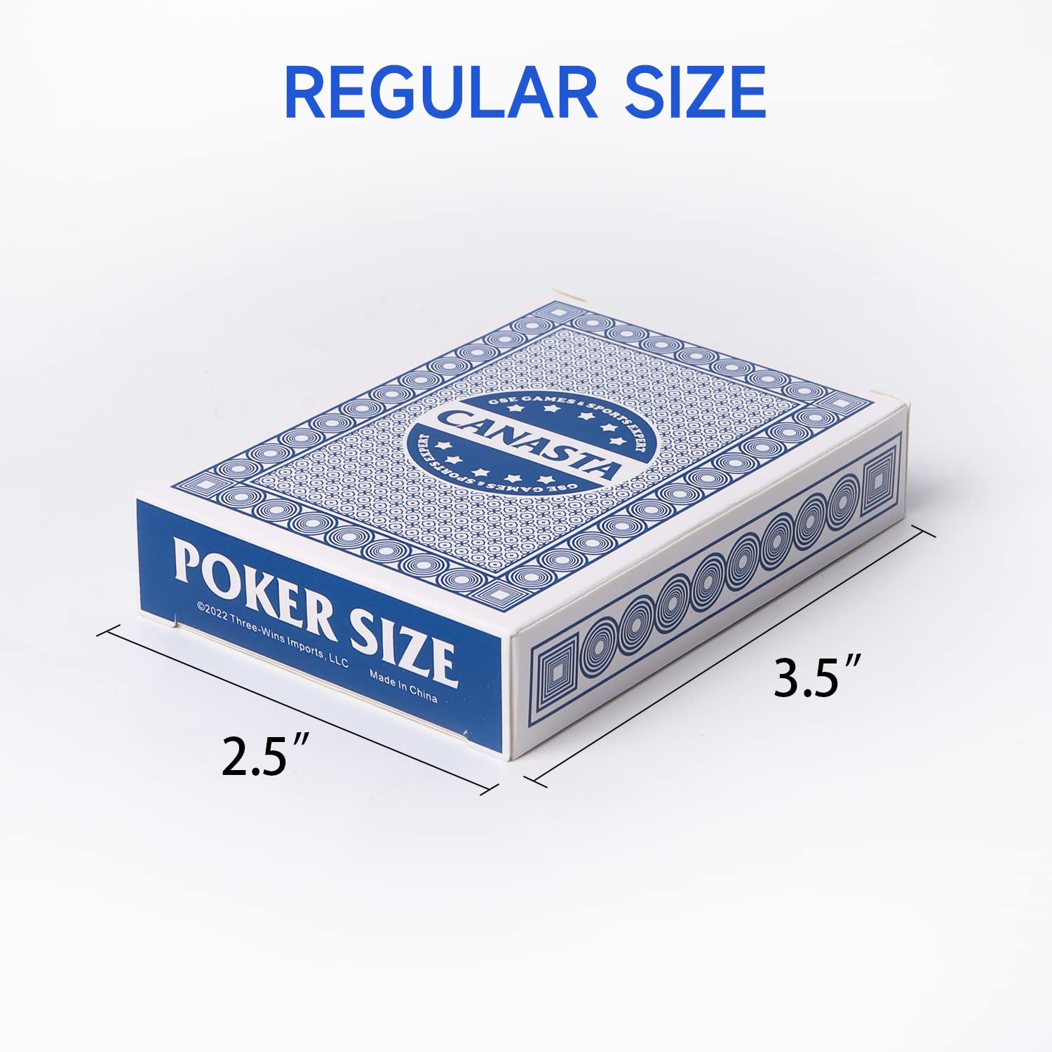 GSE Games & Sports Expert 6-Deck Canasta Cards with Point Values, Includes Canasta and Hand & Foot Game Rules, Traditional Rummy Game Playing Cards (Blue)
