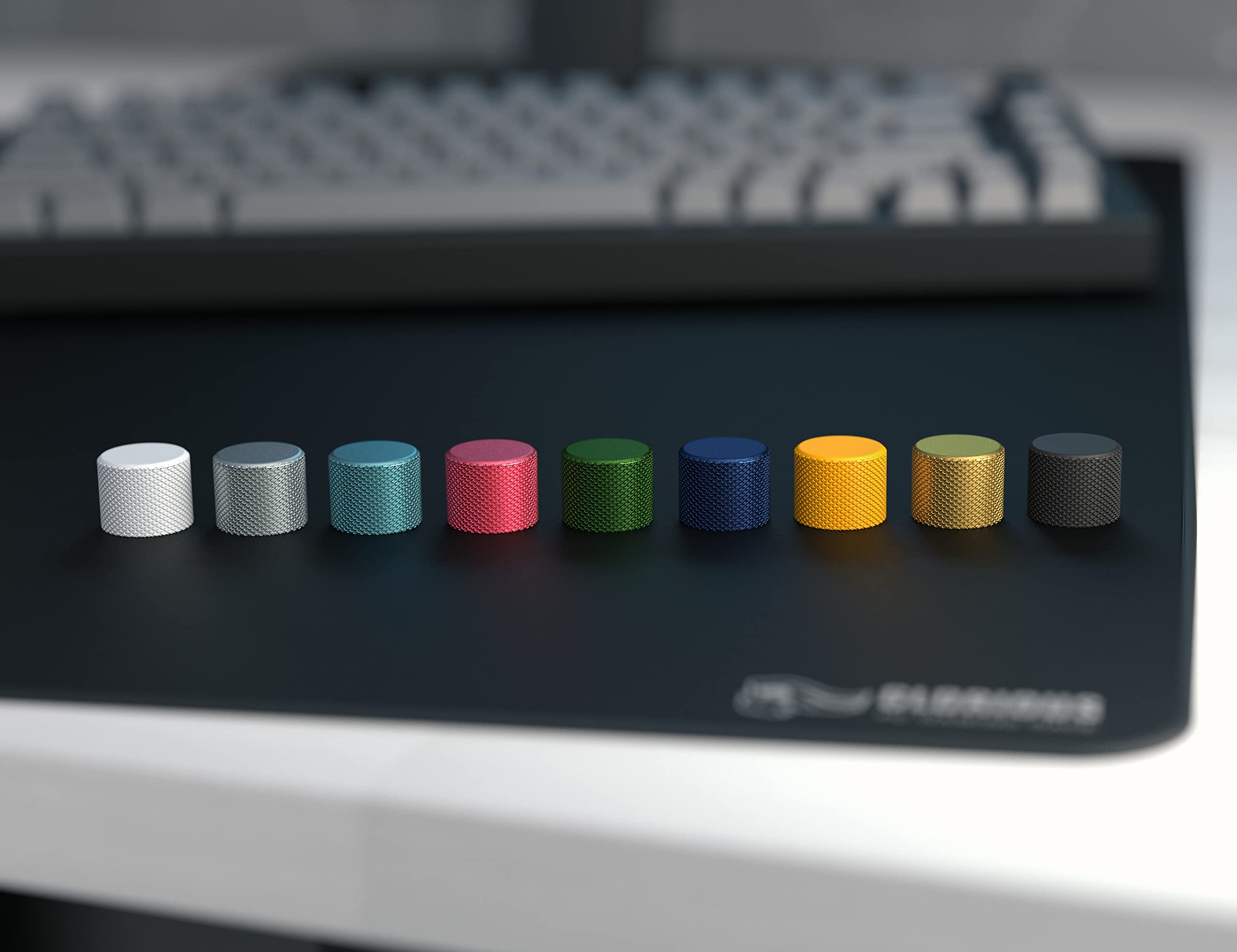 Rotary Knob for GMMK PRO and Numpad - 8 Colors - Glorious Gaming - Easy Install - Elegant Aluminum Design (E-White)