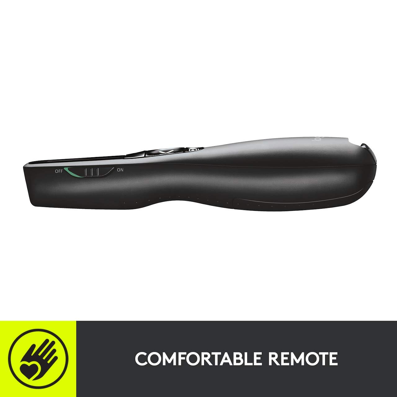 Logitech Professional Presenter R800, Wireless Presentation Clicker Remote with Green Laser Pointer and LCD Display , Black