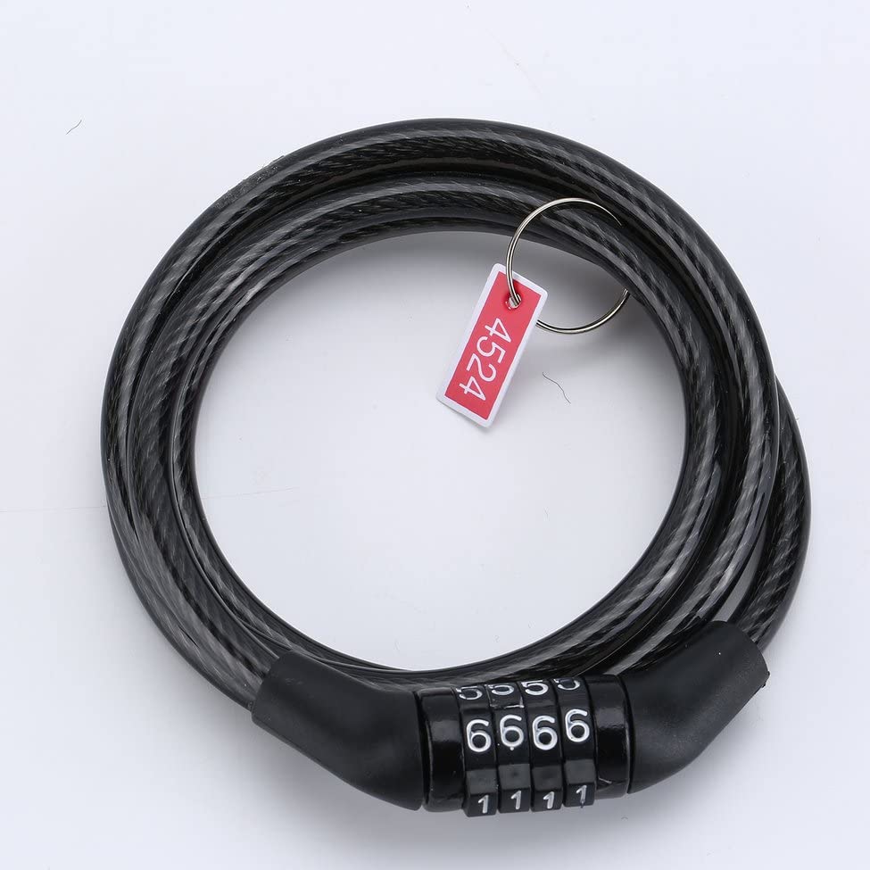 Bicycle Lock Code Bike Cycling Key Locks Password Combination Security Steel Wire Locks Bicycle Accessories