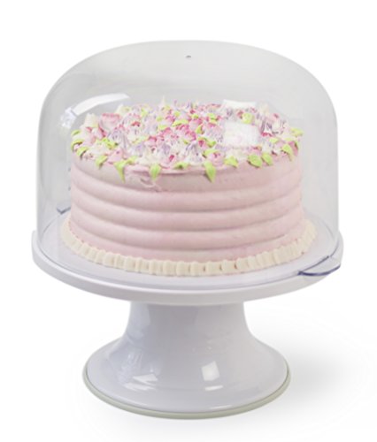 TSP by Architec Cake Decorating Turntable & Display, 3 tools in 1 Cake Stand, Decorate, Serve & Store