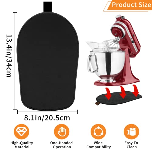 Owowong Sliding Mat for Kitchenaid Mixer, Mixer Mover Slider Pad 4.5-5 Qt Tilt-Head Stand Kitchen Appliance Mat, Aid Accessories with Black Cord Organizer, 4.5-5Qt Mat+ Black Cord Organizer