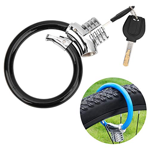 Cable Lock, Compact Security Cycling Cable Lock Convenient Lightweight with Keys for The Front Fork/The Rear Wheel/The Disc Brake