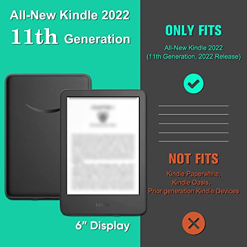 Case Fits Kindle Paperwhite 10Th Generation 2018 Released Ebook Reader Covers Pu Leather Smart Cover with Auto Wake/Sleep Cases for Kindle Paperwhite 4, Watercolor Blue and White Abstract Print, As S