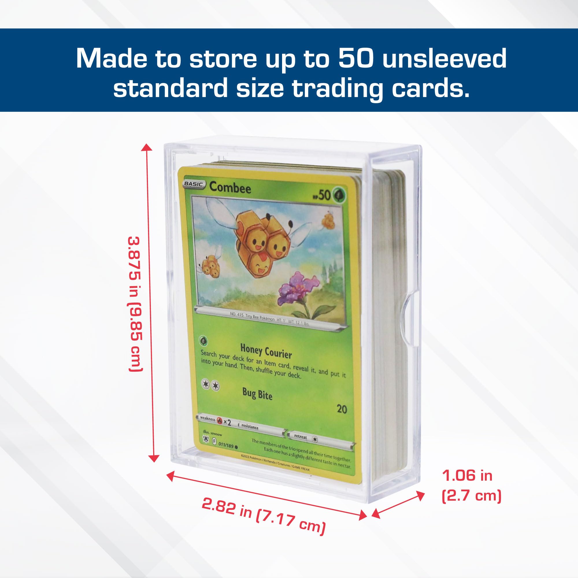BCW 2-Piece 50 Card Slider Box - 5 ct | Premium Trading Card Storage | Sturdy, Stackable, Crystal-Clear Design for Magic The Gathering, Football, Basketball, Baseball Cards