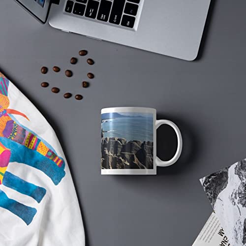BAFAFA Rocks Scenic Printed Coffee Mugs Porcelain Coffee Cups With Handle Insulated Coffee Glass Ceramic Mugs for Tea Latte Cappuccino Cocoa