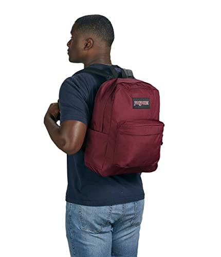 JanSport Superbreak Plus Backpack - Work, Travel, or Laptop Bookbag with Water Bottle Pocket, Russet Red