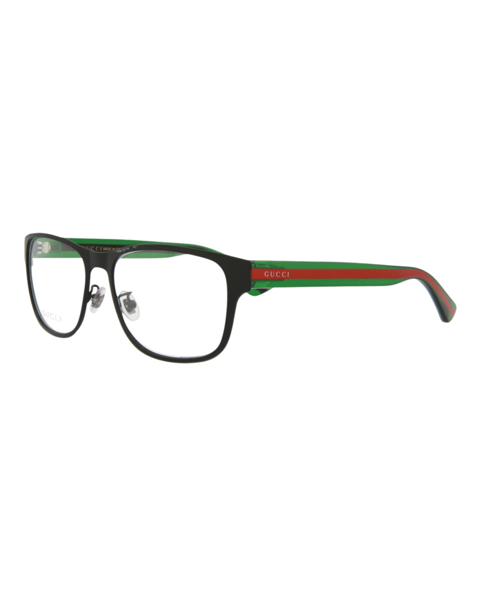Gucci Square/Rectangle Optical Frames Black Green Red Luxury Eyewear Made In Italy Metal Frame Designer Fashion for Everyday Luxury