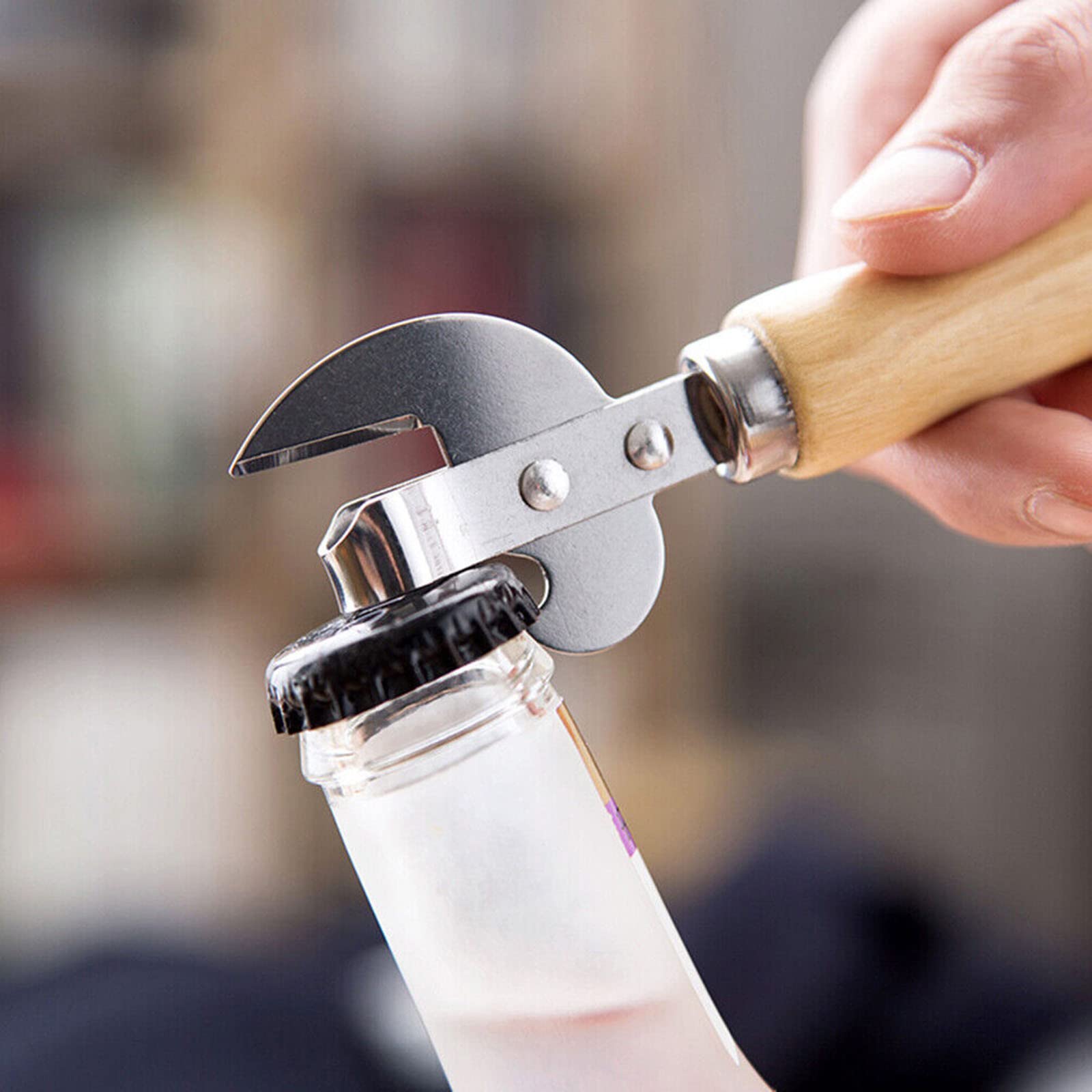 Boddenly Kitchen Manual Can Opener Outdoors Picnic Jar Bottle Openers Side Cut Can Antique Wine Opener (As shown, One Size)