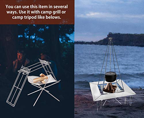 CAMPINGMOON Portable Mesh Fire Pit 16.5-inch with Carrying Bag SOLO-101(11.22" H)