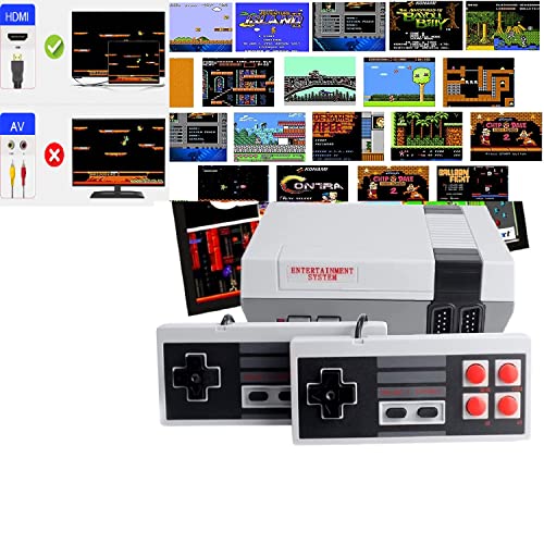 HDMI Classic Edition Console,Classic Mini Console,Super Retro Game Console Classic Mini HDMI System with Built in 620 Old School Video Games, Plug and Play,8-Bit Console with 2 Joysticks, for Family TV (Consoles-620-HD)
