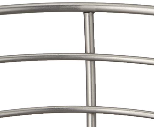 Spectrum Diversified Euro Fruit Bowl & Produce Basket Modern Countertop Food Storage for Fruits & Vegetables, Sleek Design with Sturdy Steel Construction,Silver
