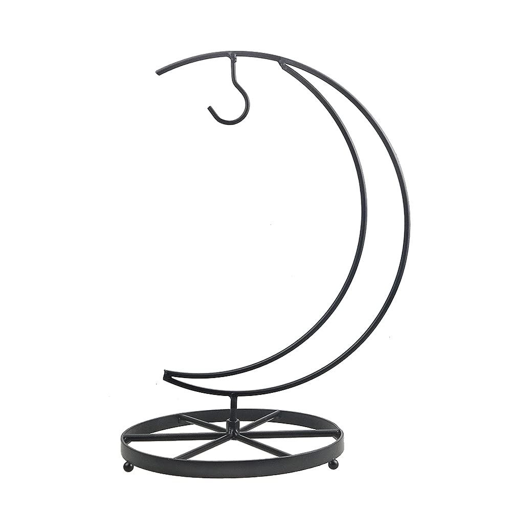 Banana Hanger Stainless Steel Holder Saver Stand Hook Keep Bananas from Bruising Black Kitchen Decor for Counter (7.1 * 7.9 * 13")