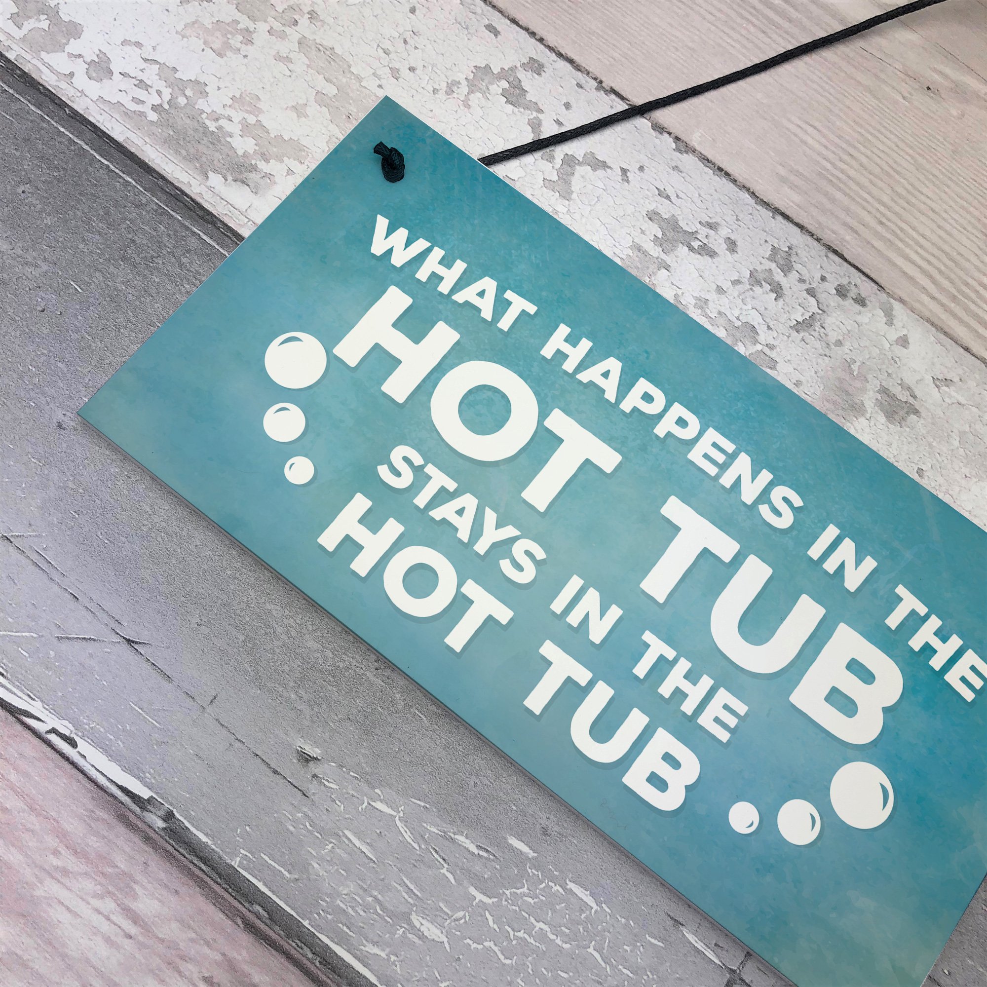 Hot Tub Novelty Funny Garden Hanging Wall Plaque Shed Jaccuzi Home Decor Sign