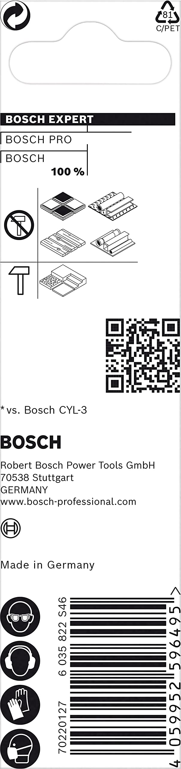 Bosch Professional 1x Expert CYL-9 MultiConstruction Drill Bit (Ø 6,00x250 mm, Accessories Rotary Impact Drill)