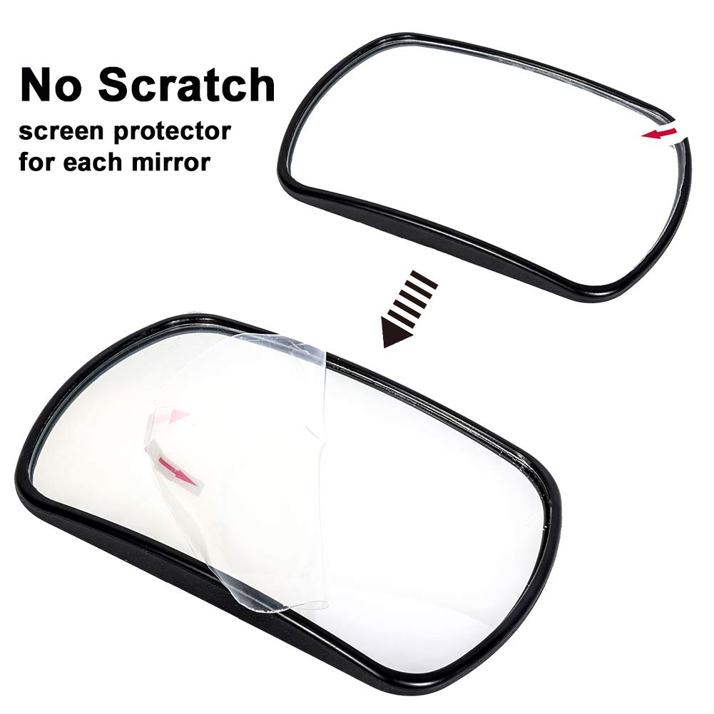 Baby Car Mirror - Bessie Sparks Car Back Seat Mirror for Rear Facing Infants and Babies Safety Shatterproof Acrylic Material 360 Degree Rectangle Rectangle 170x110MM
