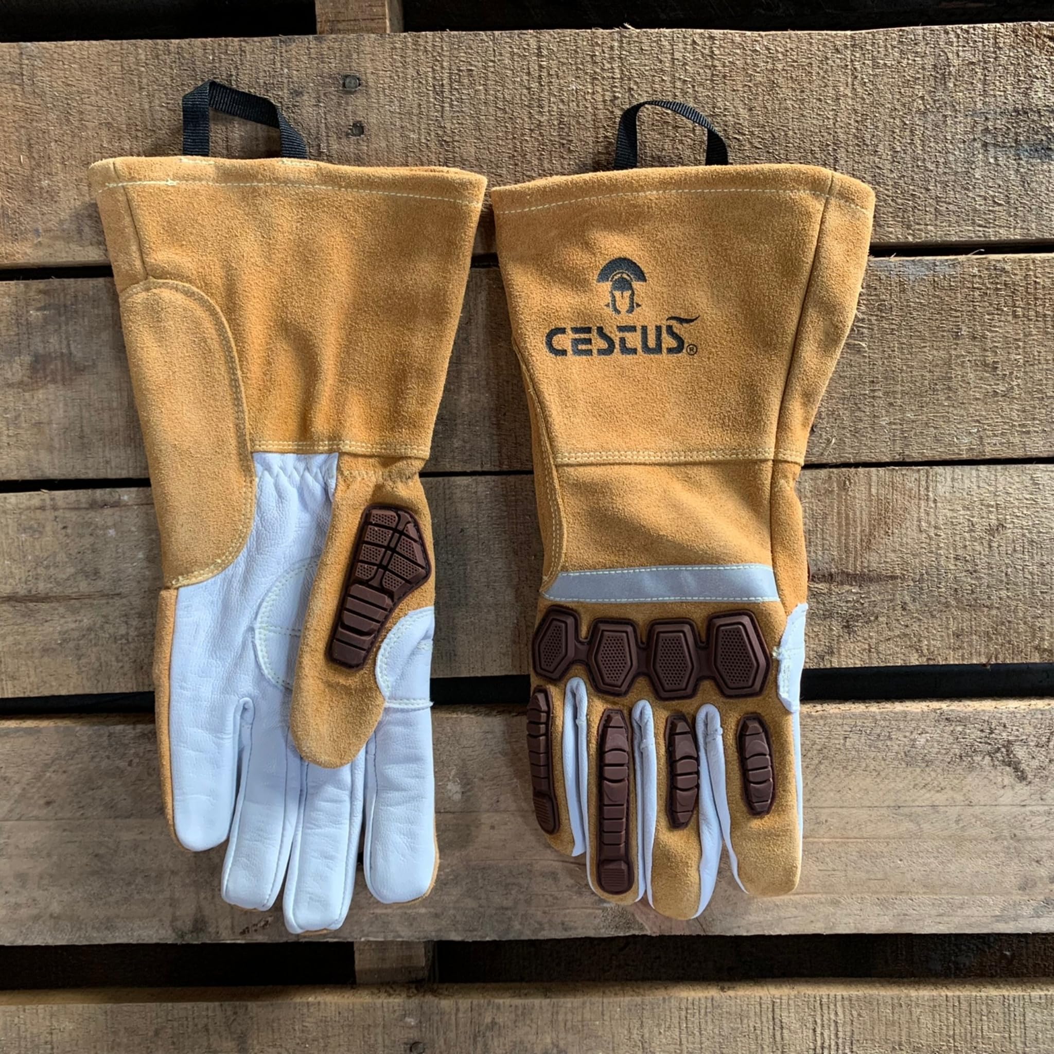 Cestus Weldtech Pro, Premium Heavy Duty Welding Gloves, MIG/TIG Welding Gloves, Cut Resistant, Gauntlet Cuff, EN388 3X43EP (Large)