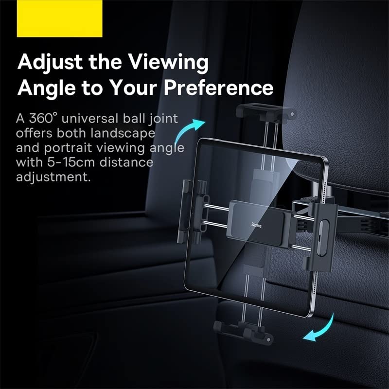 Car Back Seat Mount Holder Compatible with IPad Mobile Phone Tablet Bracket Car Headrest Holder 4.7-12.3 Inch Universal Car Accessory