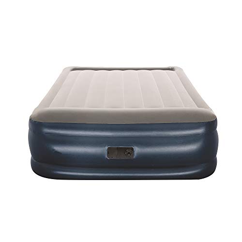 Bestway Tritech Inflatable Air Mattress 22 Inch Queen-Sized 2 Person Bed with Built-in Air Pump, Storage Bag, and Repair Patch