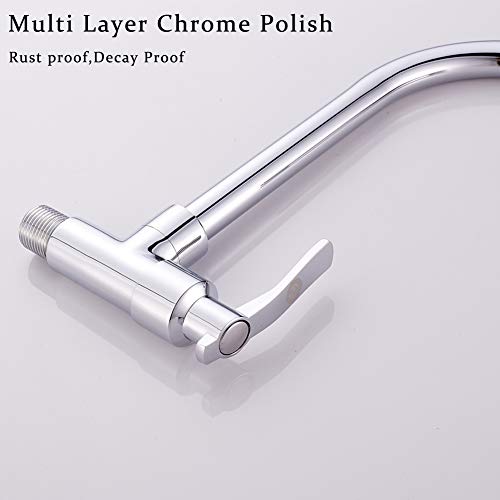 Flexible Swivel Kitchen Sink Faucet with Single Handle,Cold Water Filter Faucet,Wall Mounted