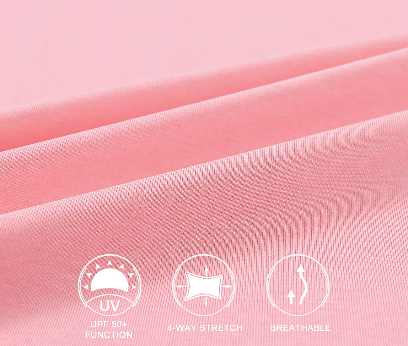 BGOWATU Women's Golf Polo T-Shirts Sleeveless V Neck Collarless Tennis Shirts UV Protection Quick Dry Lightweight Pink L
