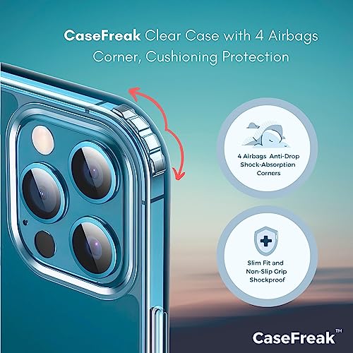 CASEFREAK 2-in-1 Clear Case i13 Mini with Magnetic Ring Mag-Safe Compatible Slim Protective Case + Screen Protector Anti-Fingerprint for iPhone 13 Mini (5.4")