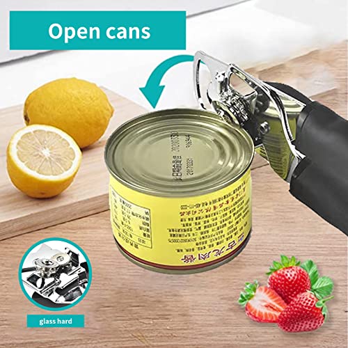 Can Opener Manual Handheld Powerful Can Opener, non-slip grip,Multifunctional stainless steel can opener,Ergonomic and easy to us(8.3 inch)