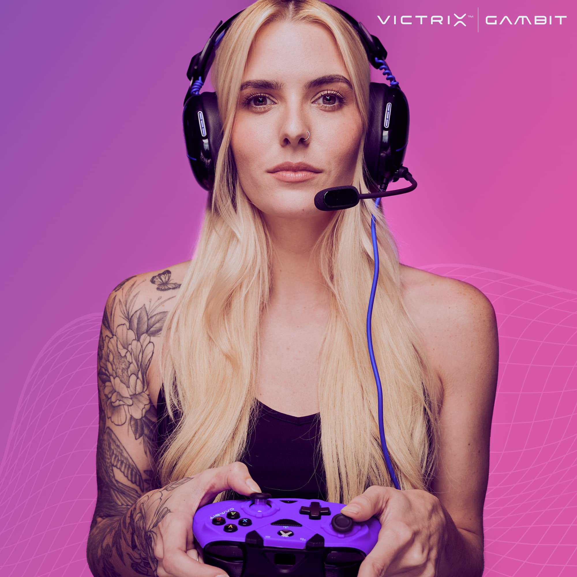 Victrix Gambit World's Fastest Licensed Xbox Controller, Elite Esports Design with Victrix Pro AF Wired Professional Esports Gaming Headset