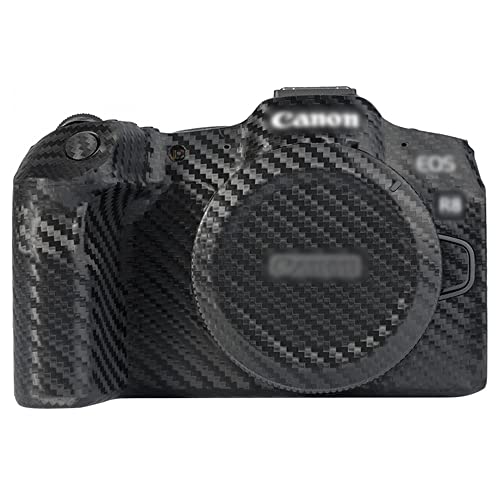 EOS R8 Skin，Anti-Scratch Anti-Wear Camera Cover Protector Sticker for Canon EOS R8 Full-Frame Mirrorless Camera Body Protective Film Protection - Carbon Fiber Black