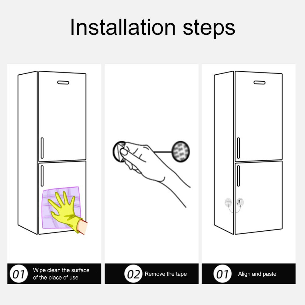 Child Safety Locks, Proofing Cabinet Locks, Password Locks for Drawers/Fridge/Dishwasher/Cupboard/Closet/Oven, Adhesive No Drilling(White)