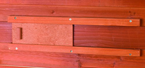 TRIXIE Natura Duck Coop with Ramp, Pull-Out Tub, Hinged Roof, Brown, 36x30x27