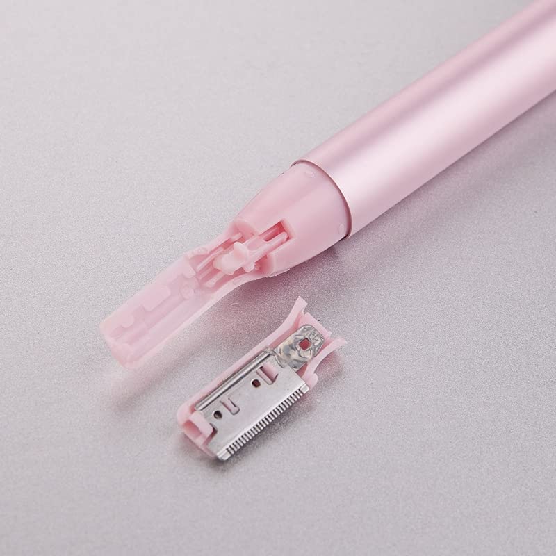 cdar Brow Trimmer,Painless Eyebrow & Facial Hair Trimmer for Men & Women, Battery Included Electric Groomer Pink